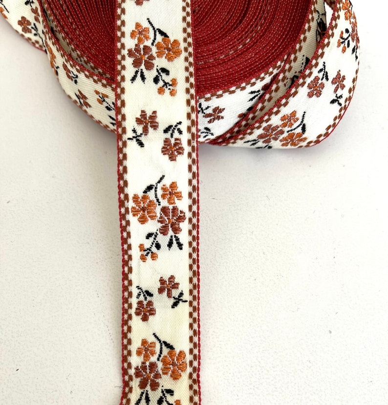 1 Vintage Sweet Woven Floral Patch Embroidered Brown - Etsy