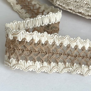 Natural Jute Flat Braid, Scroll Braided Natural True Jute Braid, Ribbon ...