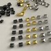 100 Pack Square Studs 10mm 4 Prong Metal Suds Pave Edgy Square Sutd ...
