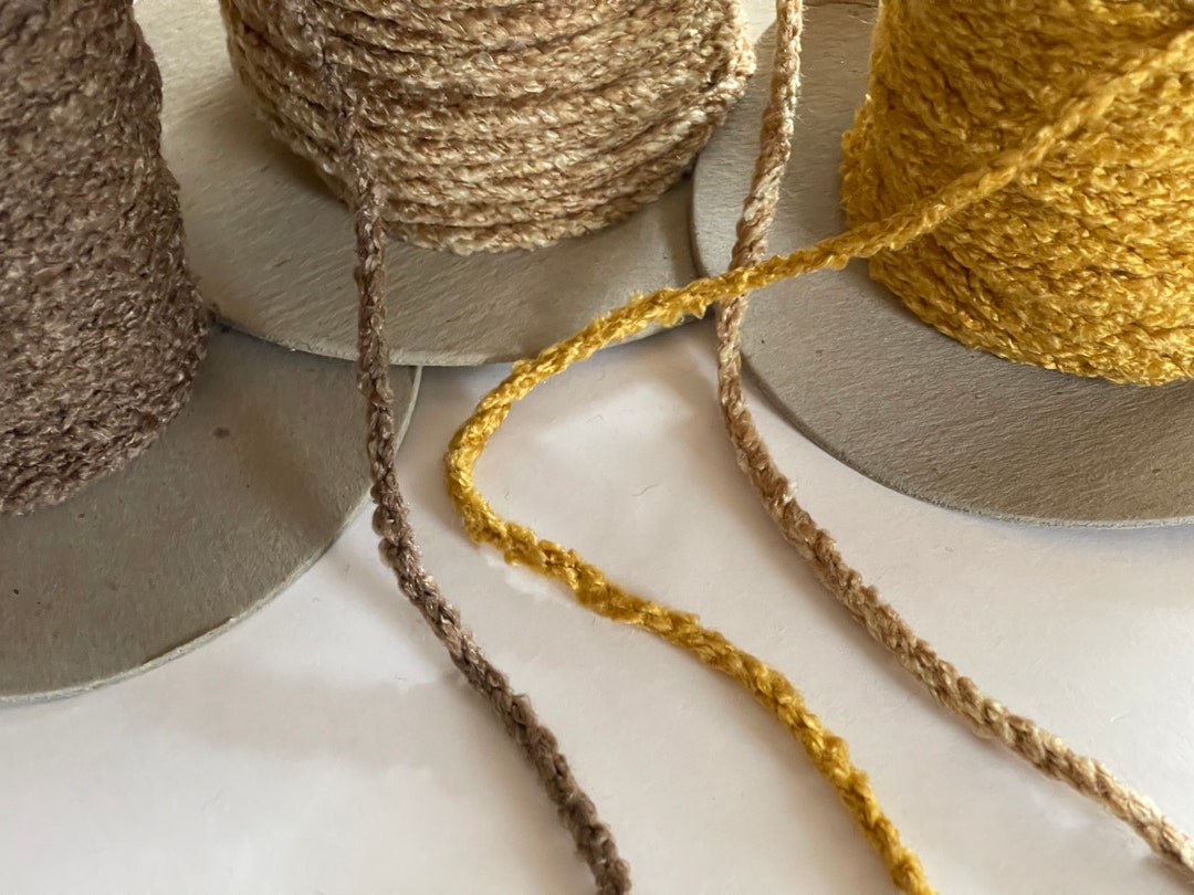 Chenille/jute Blend Cording, Rope, Twist Braid. Genuine Jute/chenille ...