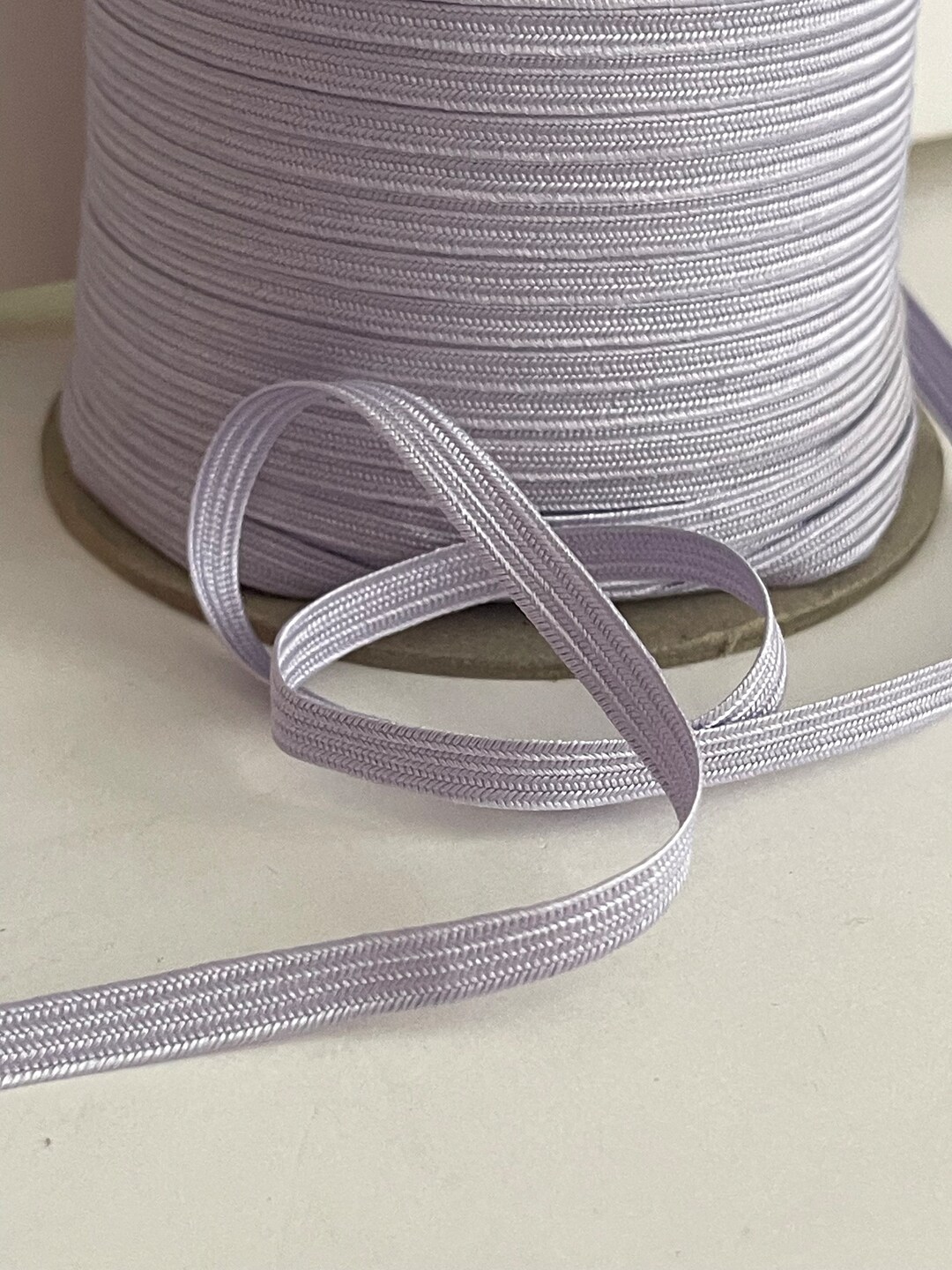 10 YARDS VINTAGE Lavender Middy Braid Reversible Ribbon Tape Flat Middy ...