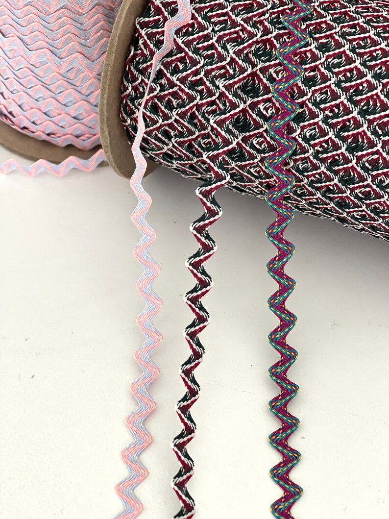 Vintage OMBRE' Ric Rac Novelty Fun Dainty Reversible Ribbon Zig Zag ...