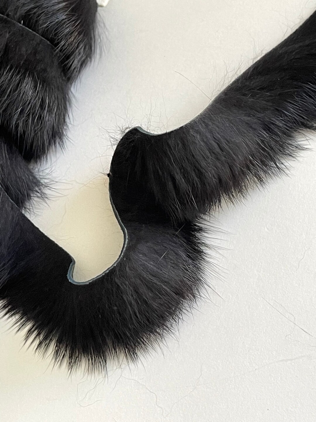 Rabbit Fur Trimming Black Shag Fur Fabric Trim, Fringe, Soft Solid ...