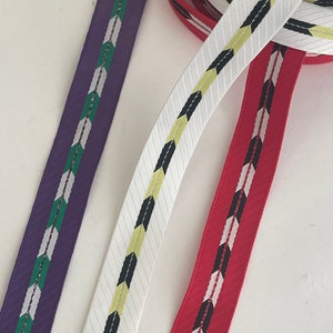 3/4" Vintage Reversible Tape, Arrow Center Soft Iridescent Luminous ...