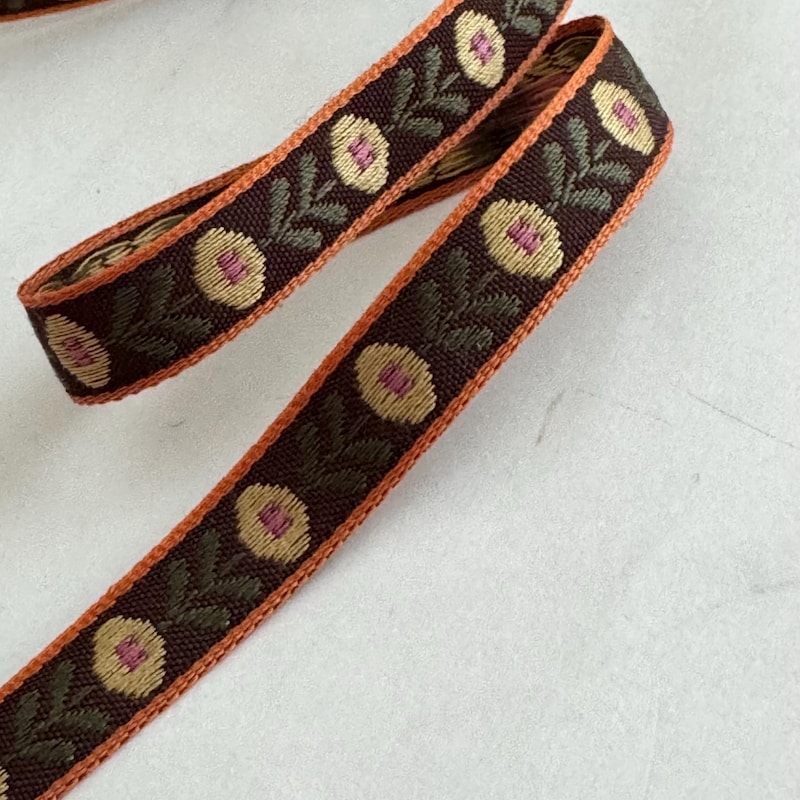 Woven Trim Brown - Etsy