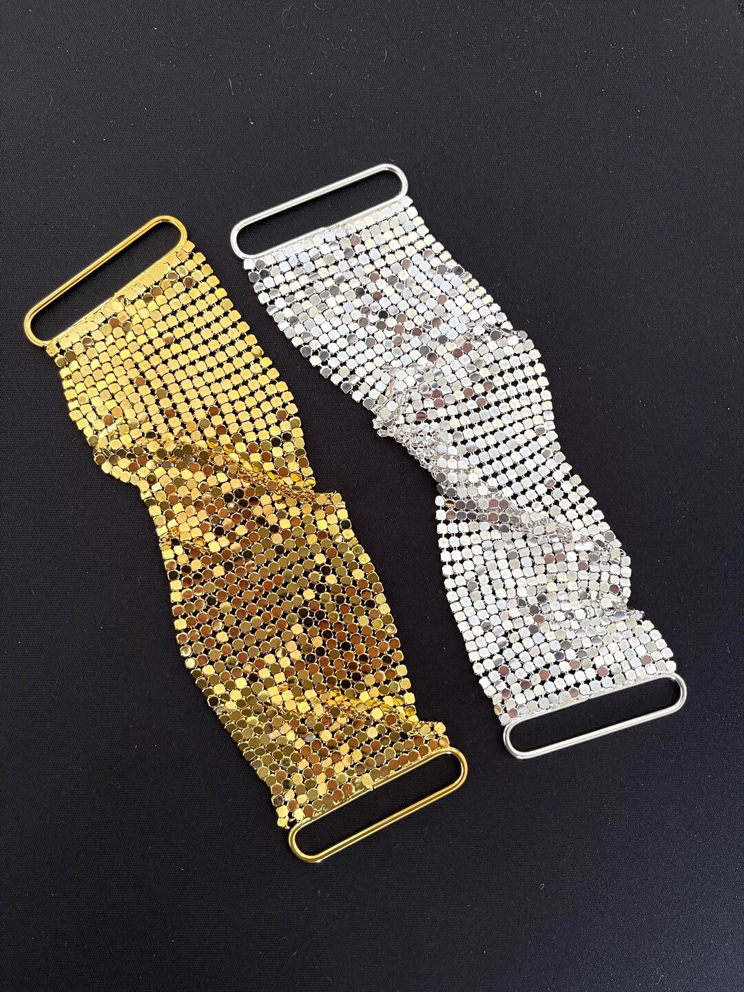 Pave Chain Mail Strap, Insert, Buckle, Jewelery Hardware, Belting ...