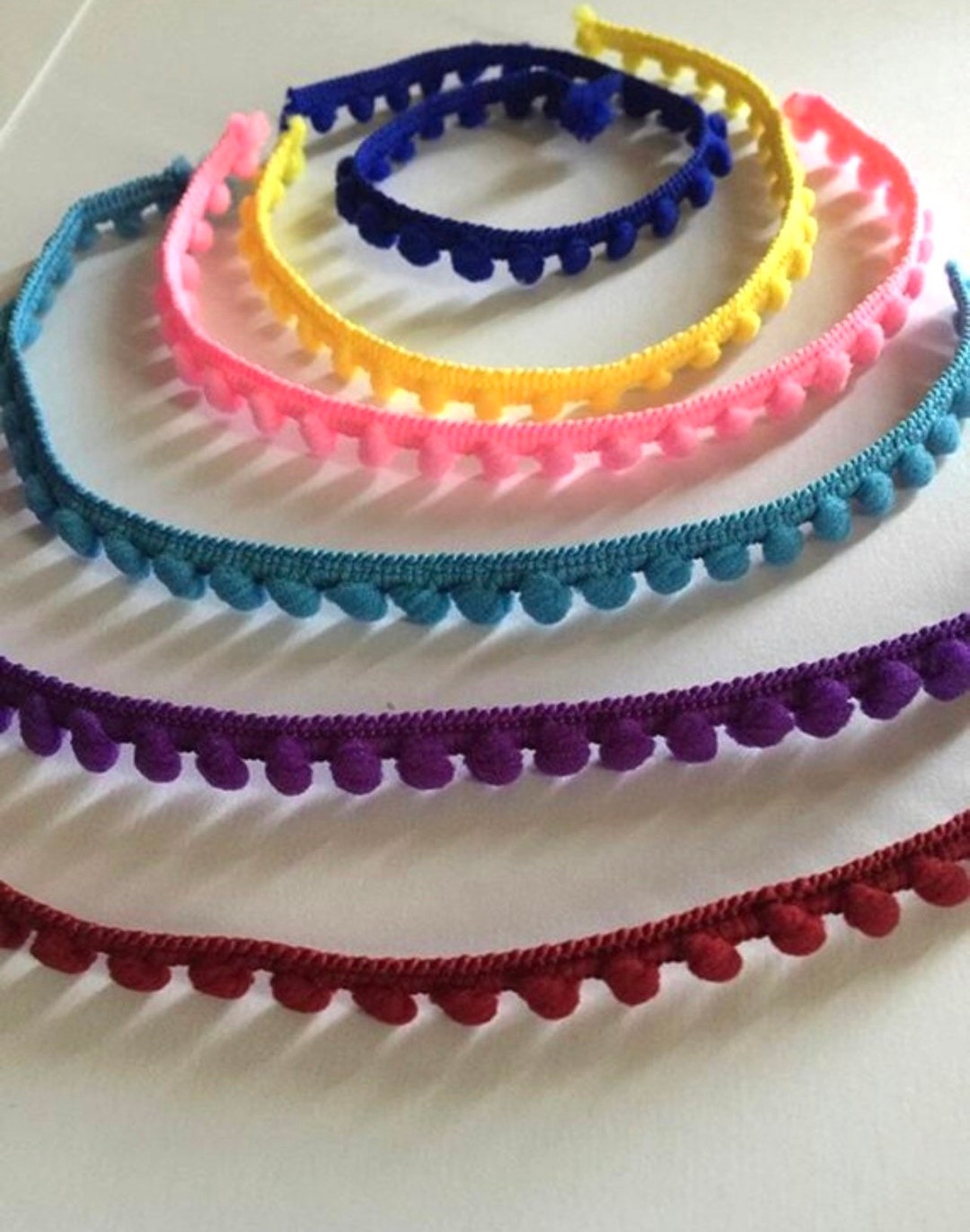 Mini Pom Pom Dainty Ball Fringe Bright Fun Fringe Trim, Doll ...