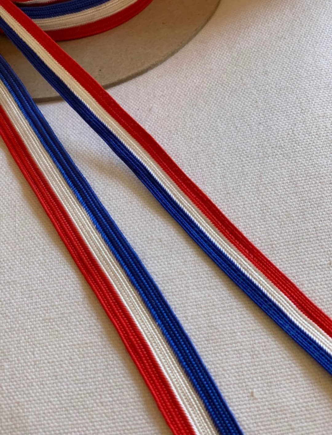 VINTAGE Patriotic Ribbon USA Middy Braid Patriotic Flat Reversible ...