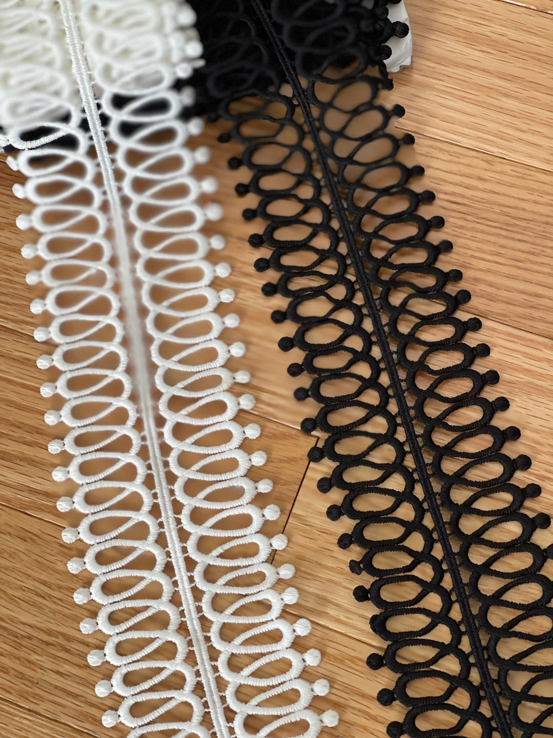 3" Open Scroll Wide Geometric Cut Out Venise Lace, Scroll Filigree Edge ...