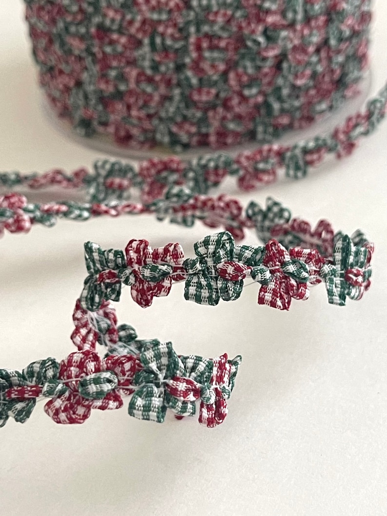 Vintage French Rococo Gingham Holiday Vintage Christmas Plaid Rococo ...