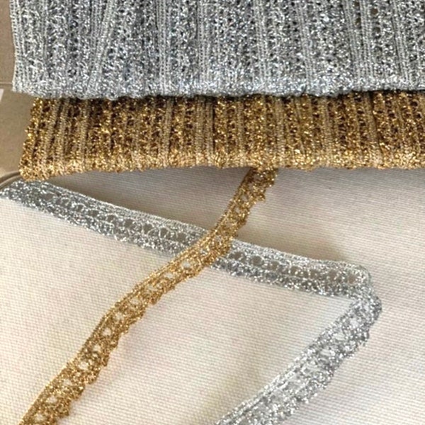 Silver Metallic Lace - Etsy
