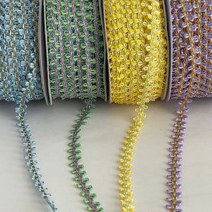 SPOOL 36 Yards Vintage Double Loop Passementrie Chain Ribbon Trim ...