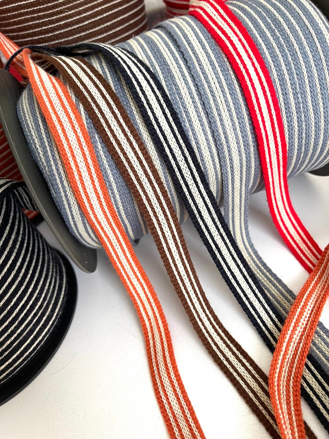 14mm Vintage French Knit Rib Stripe Trim, Made in France, Vintage Trim ...