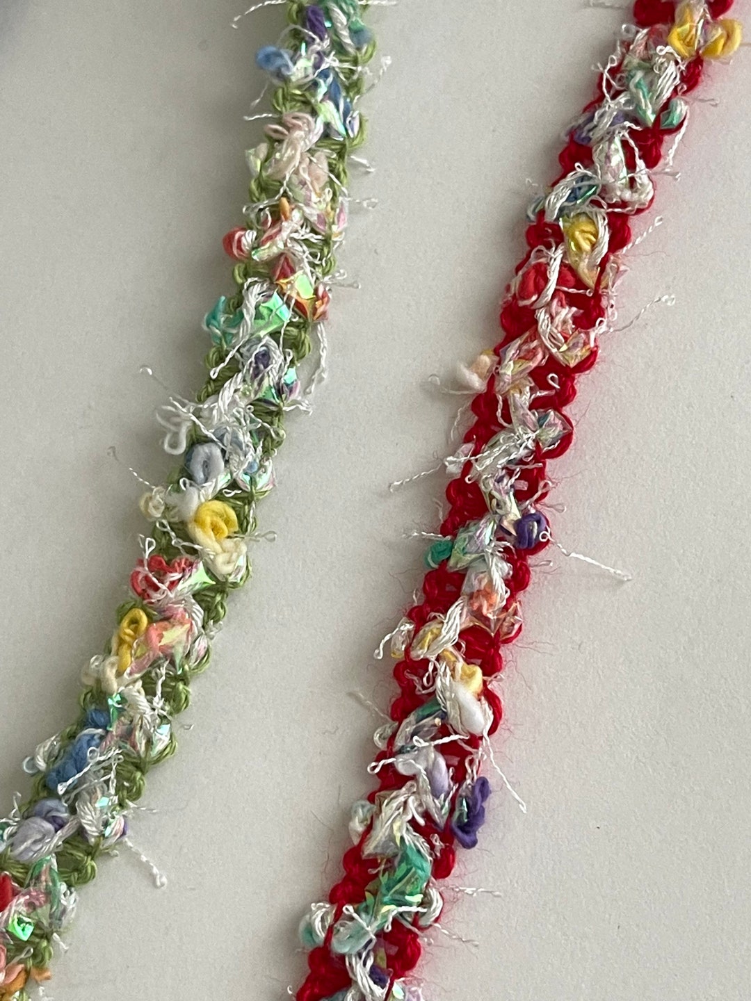 Vintage Metallic Confetti / Funfetti Iridescent Feather Edge Knit ...