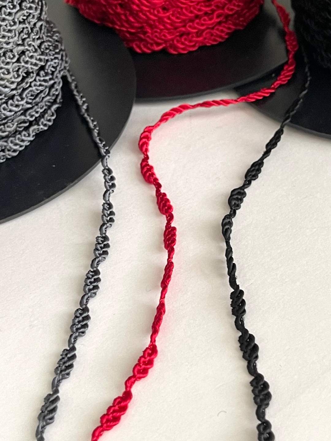 Vintage Satin Twist, Scroll Braided Reversible Novelty, Crafting Trim ...