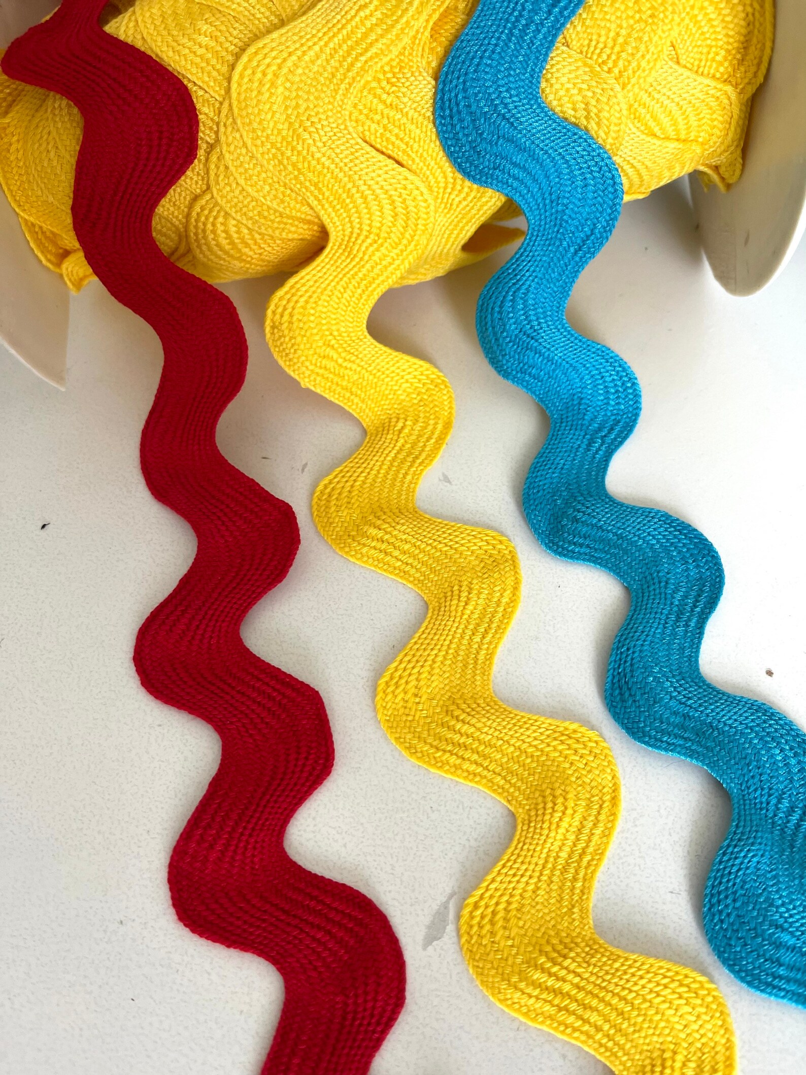 1 Vintage Jumbo Size Poly Ric Rac Flat Zig Zag Bright - Etsy