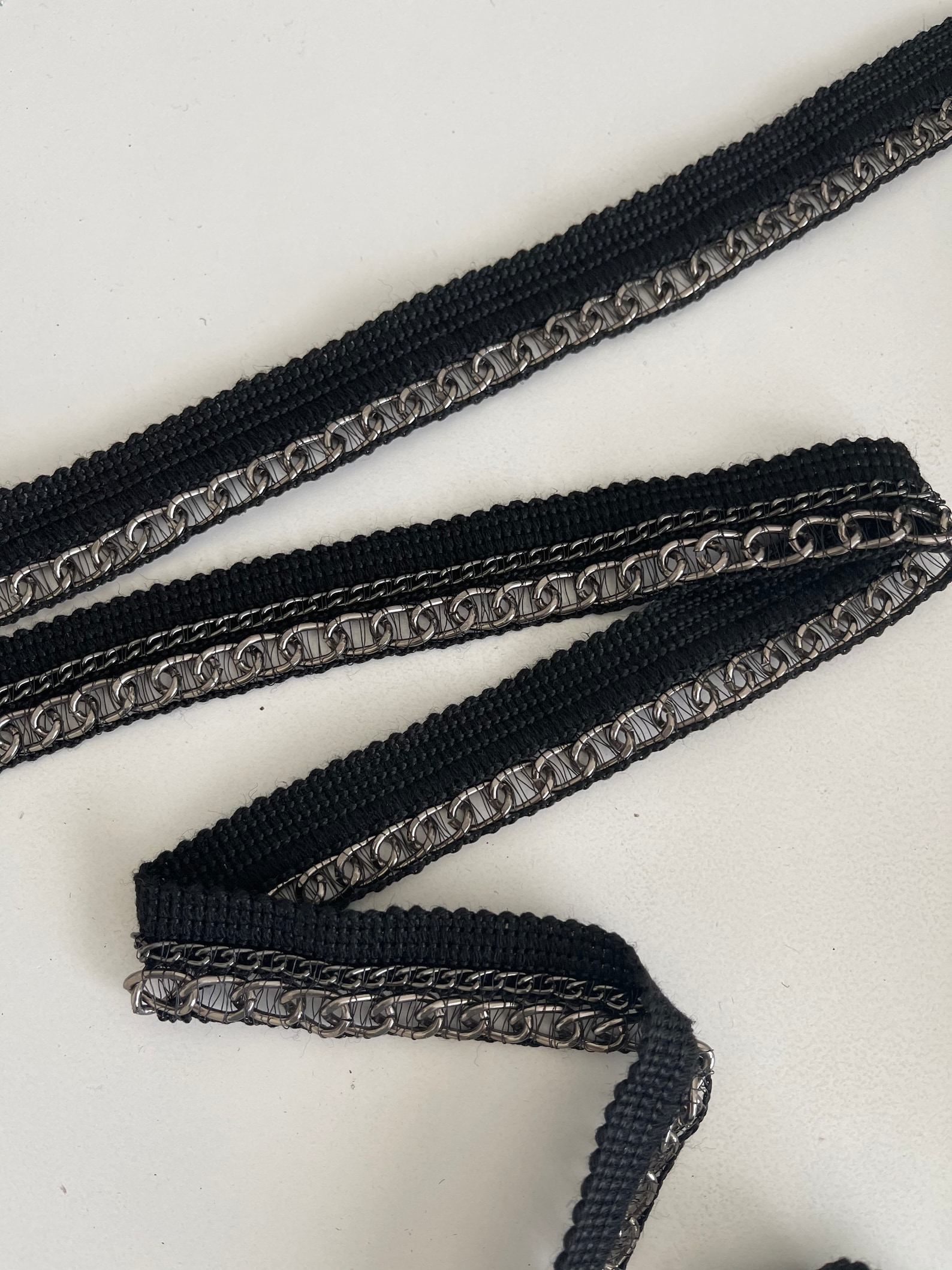 3/4 Jumbo Gunmetal Chain Edge Metal Trim Black/gunmetal - Etsy