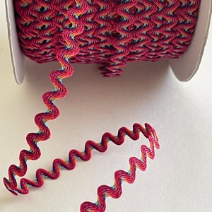 2 Yards- Mini Ombre' Ric Racnovlety Ribbon Tape, Zigzag Ribbon Trim ...