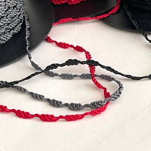 Vintage Satin Twist, Scroll Braided Reversible Novelty, Crafting Trim ...