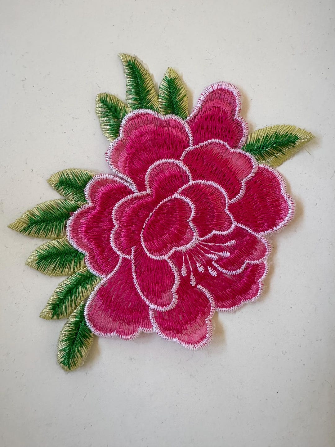 Hawaii Luau Jumbo Floral Patch , Azalea Pink Lime Greenembroidered ...