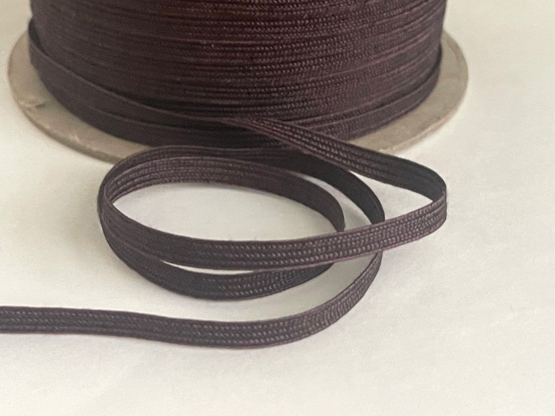 10 YARDS Dark Brown Middy Braid Tape Reversible Vintage Flat Reversible ...