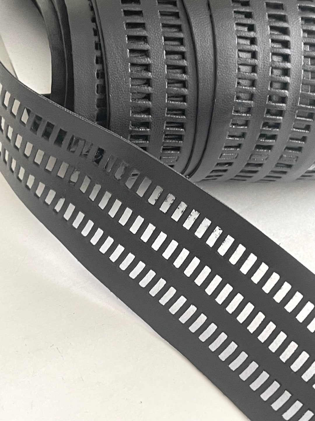 1 3/4" Cut Out Wide Pleather Step Ladder Lace Black Fuax Trim Black ...