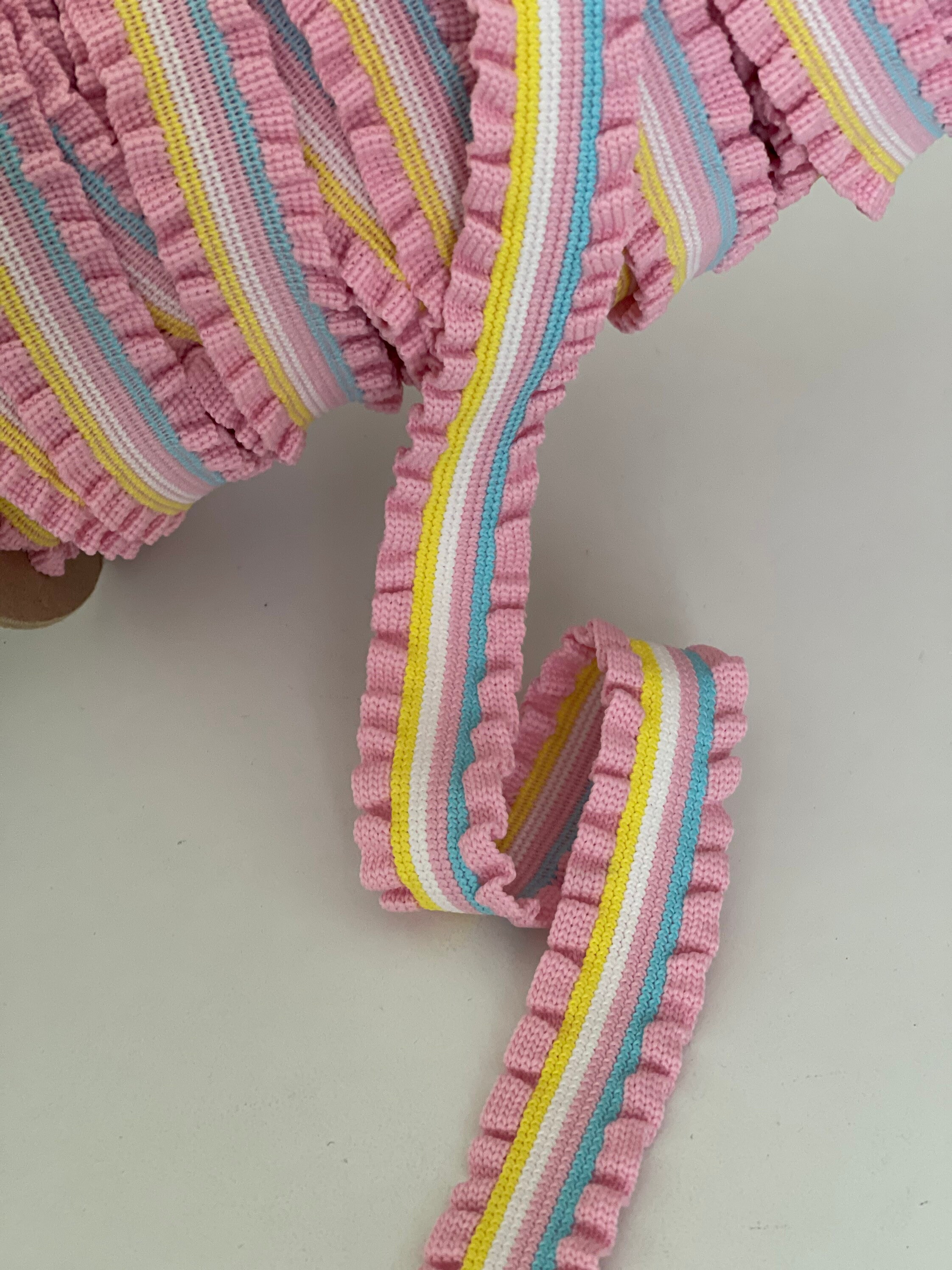 1 Vintage Ruffled Double Edge Soft Stretch Striped - Etsy