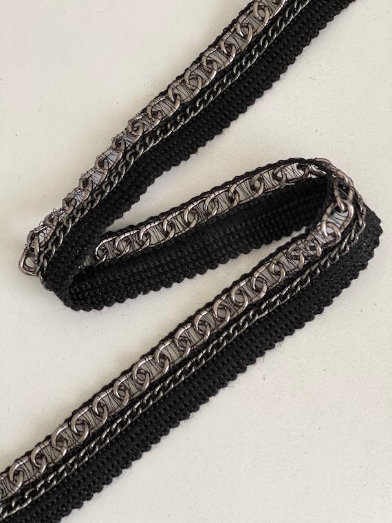 3/4 Jumbo Gunmetal Chain Edge Metal Trim Black/gunmetal - Etsy