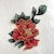 Jumbo Red Sequin Rose, Sequin Round Disc Floral Embroidered Patch, Red ...