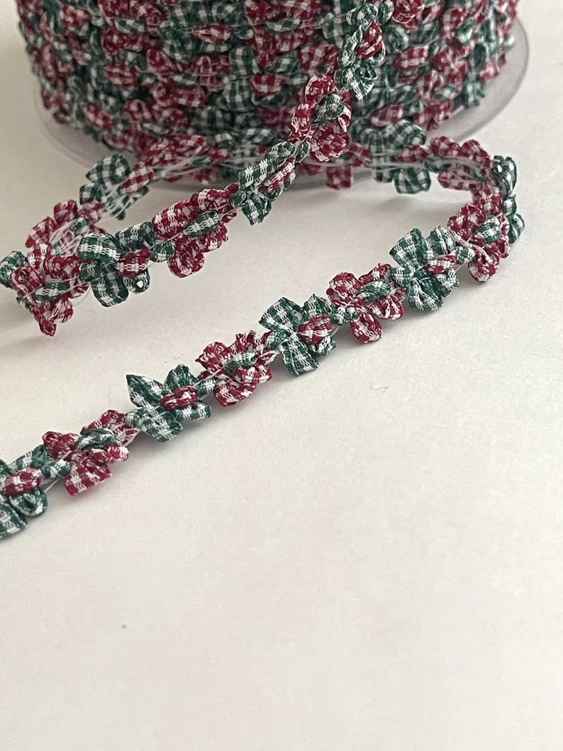 Vintage French Rococo Gingham Holiday Vintage Christmas Plaid Rococo ...