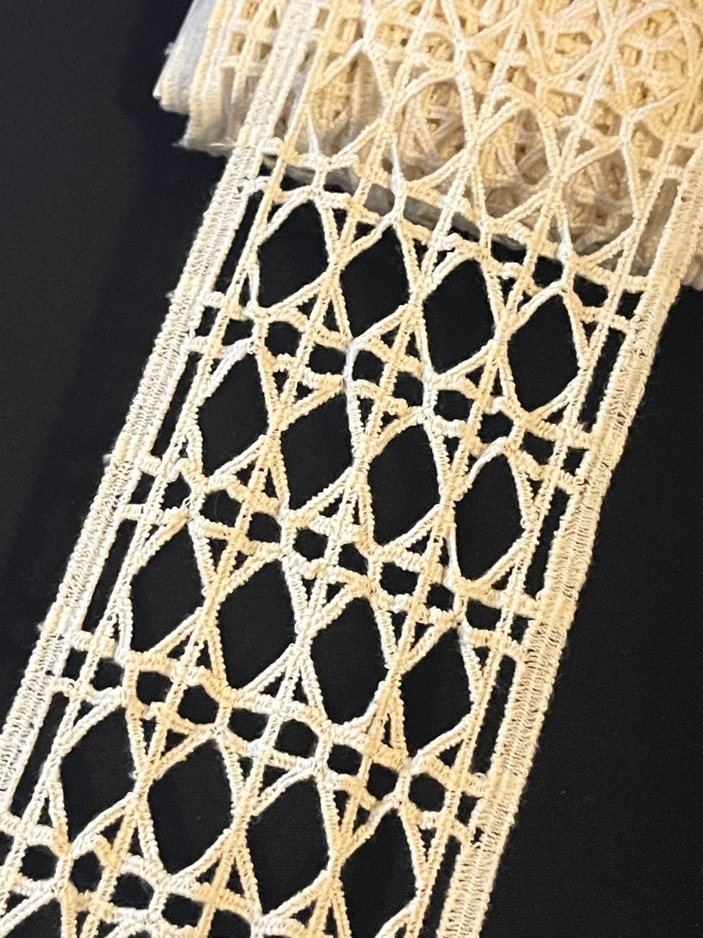 3 Natural Cotton Lace Jumbo Diamond Cut Outs Jumbo - Etsy