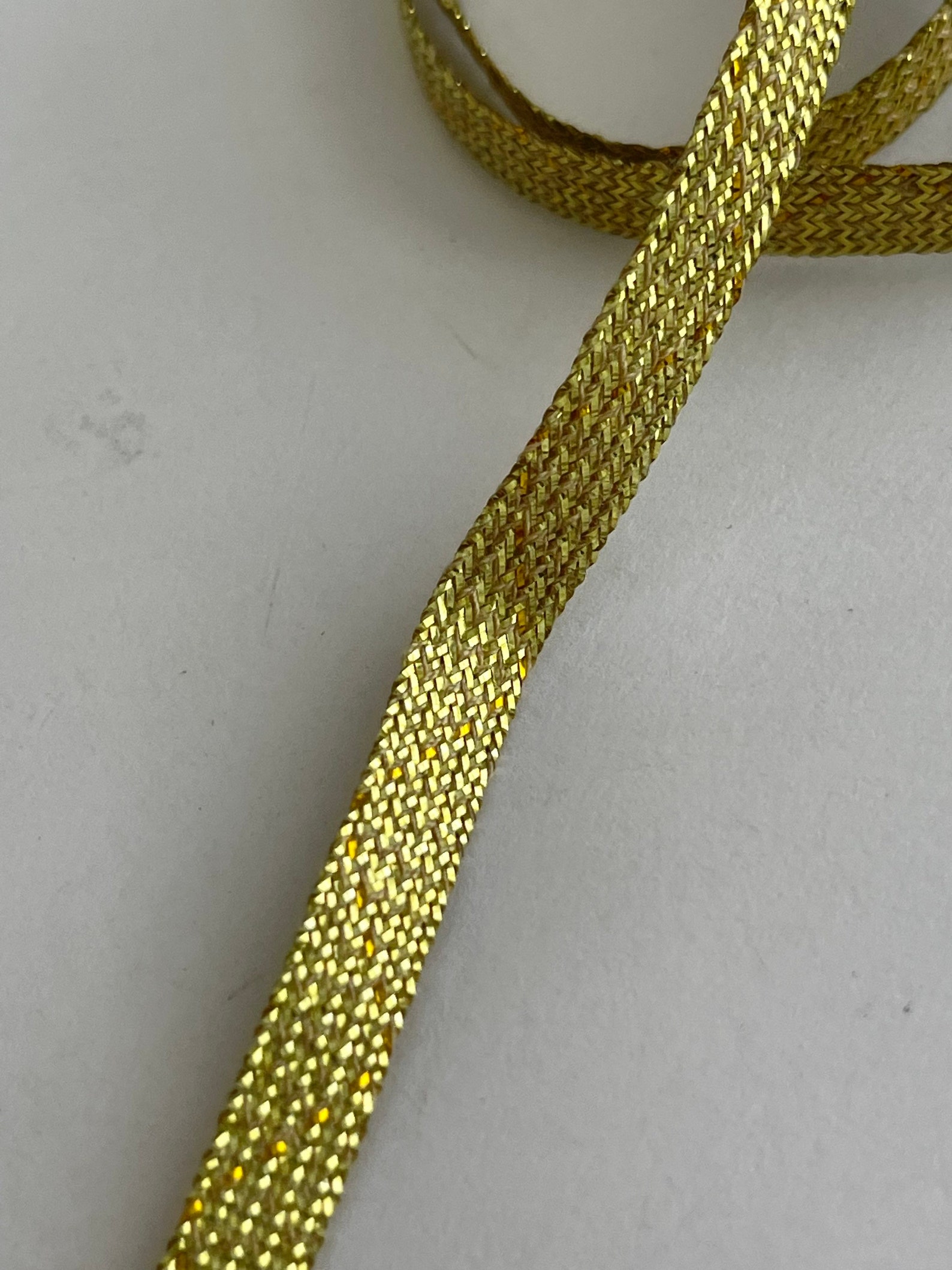 2 YARDS Middy Braid Metallic Gold / Silver Flat Braid, Gold Tape ...