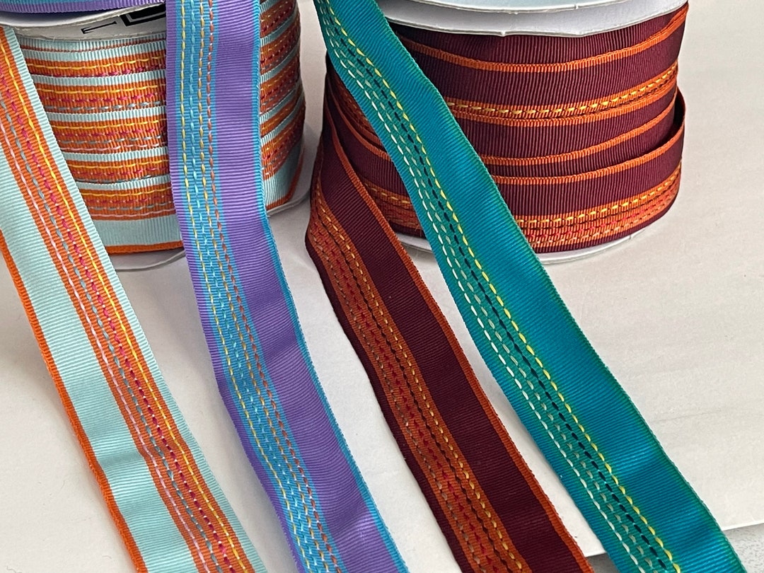 SPOOL 36 Yards Saddle Stitch Striped Tape Grosgrain True Saddle Stitch ...