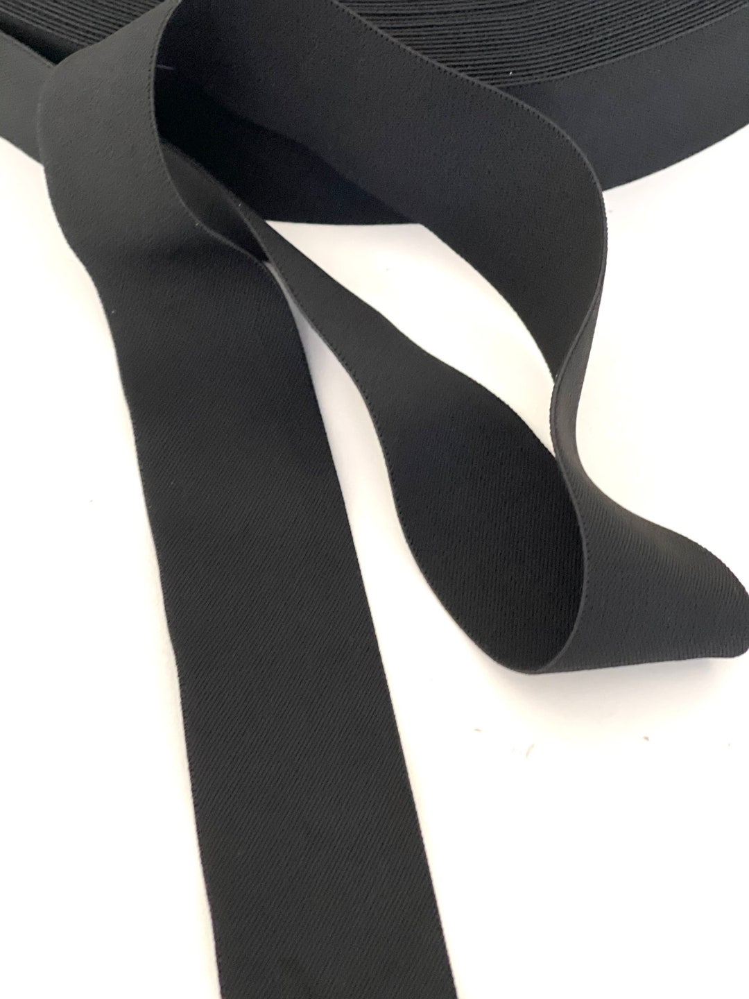 Stretch Super Soft Elastic Bold Jet Black Durable Stretch Elastic Band ...