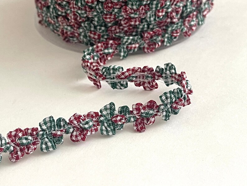 Vintage French Rococo Gingham Holiday Vintage Christmas Plaid Rococo ...