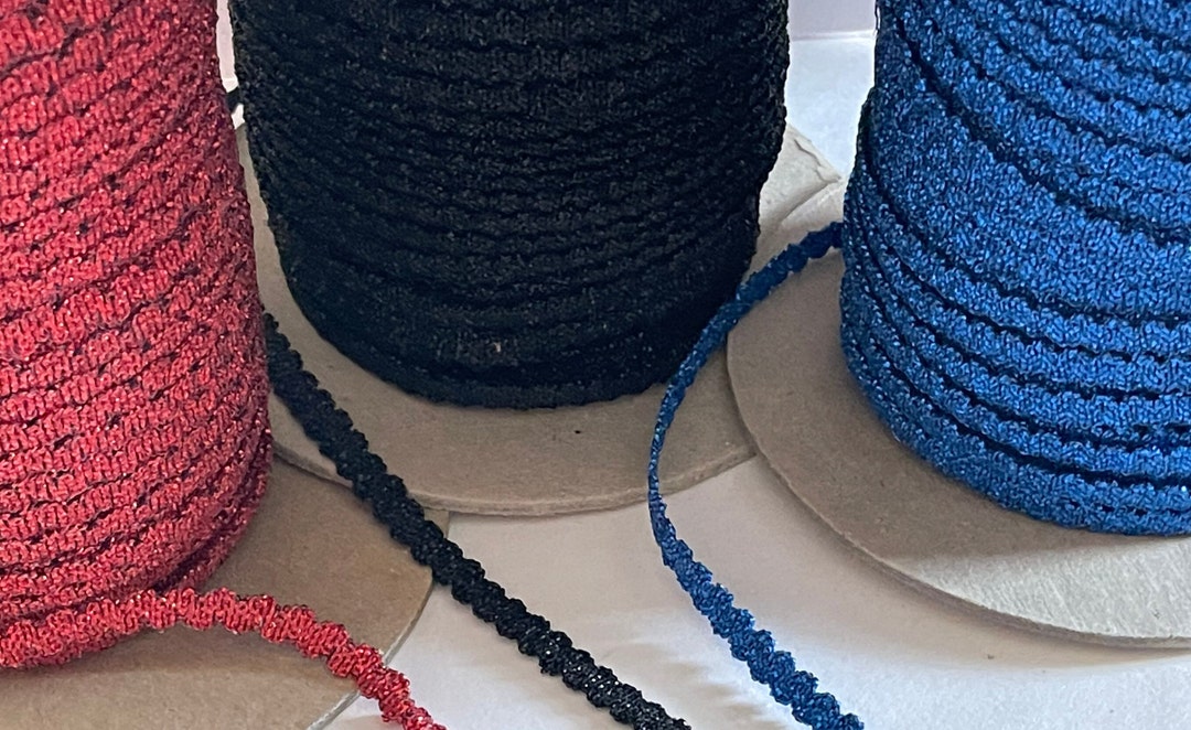Stretch Metallic Ric Rac, Reversible Metallic Stretch Vintage Ribbon ...