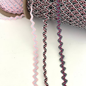 Vintage OMBRE' Ric Rac Novelty Fun Dainty Reversible Ribbon Zig Zag ...