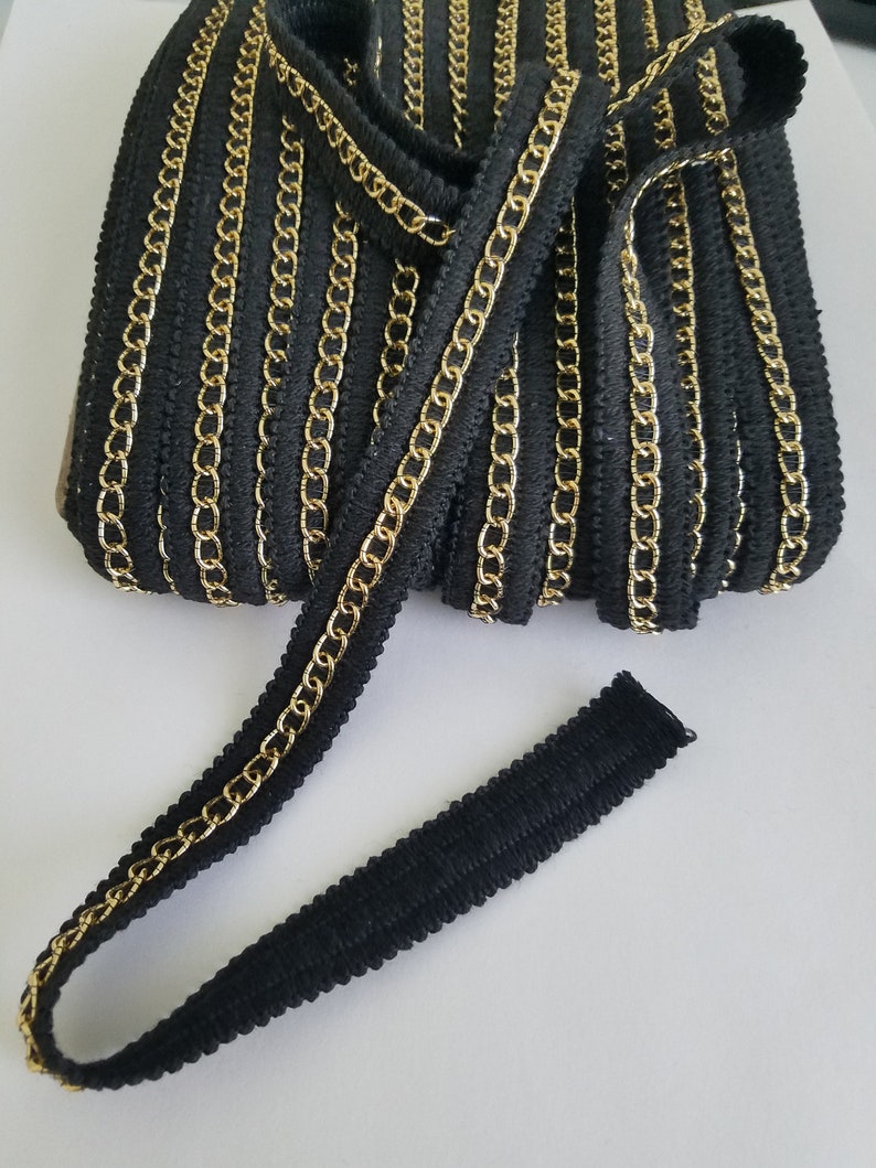 3/4 Gold Chain Edge Chain Knit Trim Gold Metal Chain - Etsy