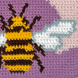 The Bumble Bee Crochet Tapestry PATTERN Pdf, Wall Hanging, Diy Insect ...
