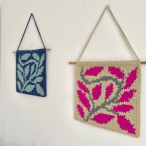 The Leafy Crochet Tapestry PATTERN Pdf, Wall Hanging, Diy House Plant ...