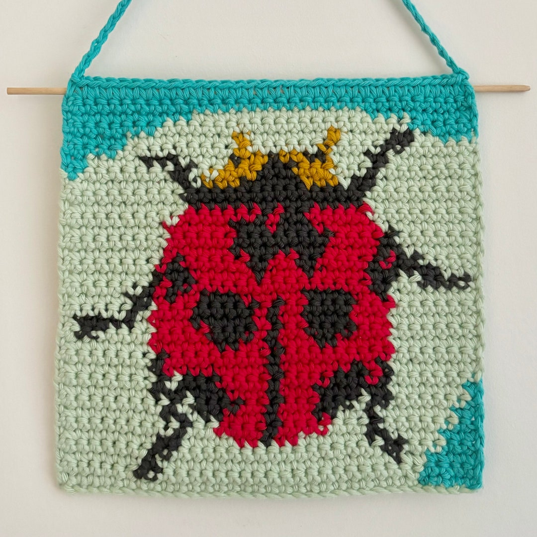 The Ladybird Crochet Tapestry PATTERN Pdf, Wall Hanging, Diy Insect Bug ...