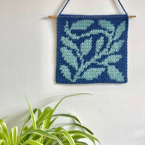 Leafy Crochet Tapestry Pattern (PDF), DIY Floral Wall Hanging - Etsy