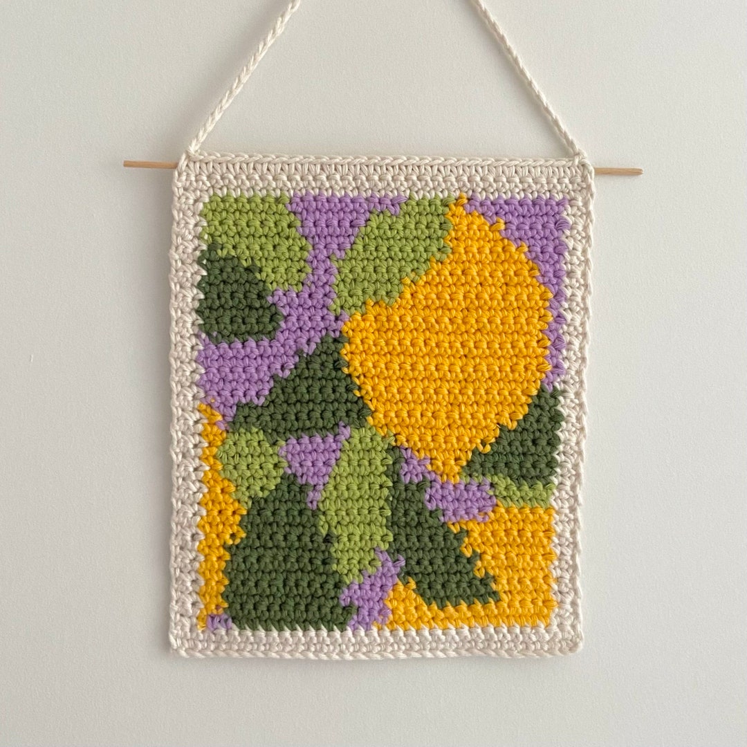 The Zest Lemon Crochet Tapestry PATTERN Pdf, Wall Hanging, Diy Room ...