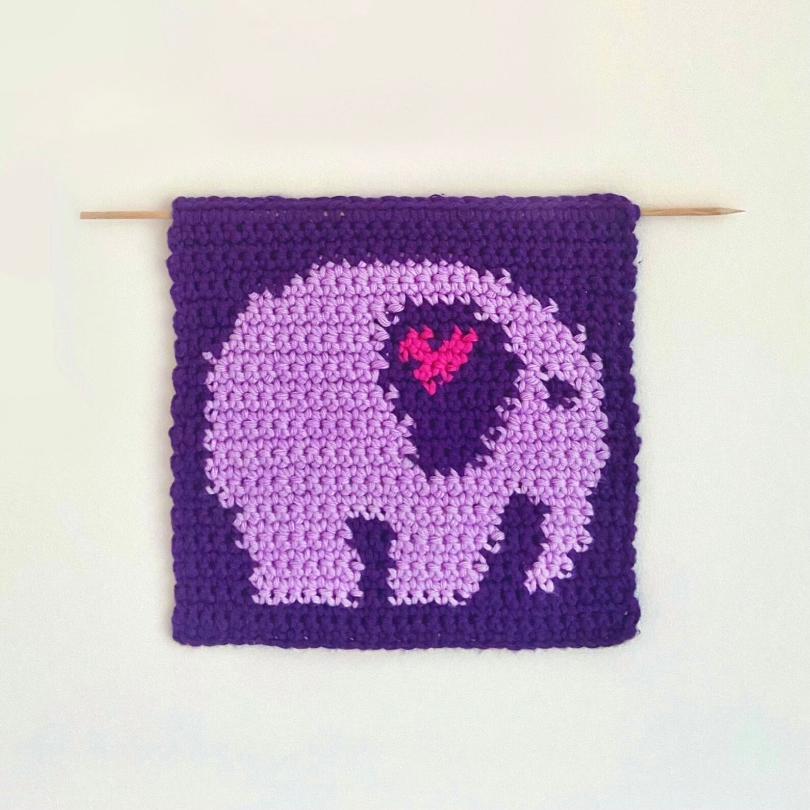 Ellie the Elephant Crochet Tapestry PATTERN (PDF), DIY Wall Hanging - Etsy