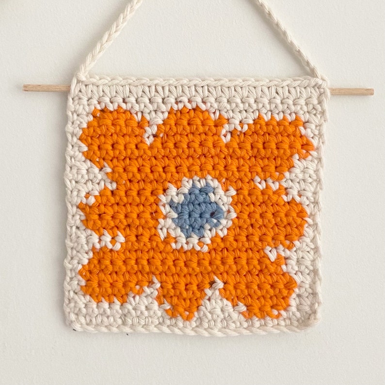 The Mini Asymmetrical Flower Crochet Tapestry PATTERN Pdf - Etsy