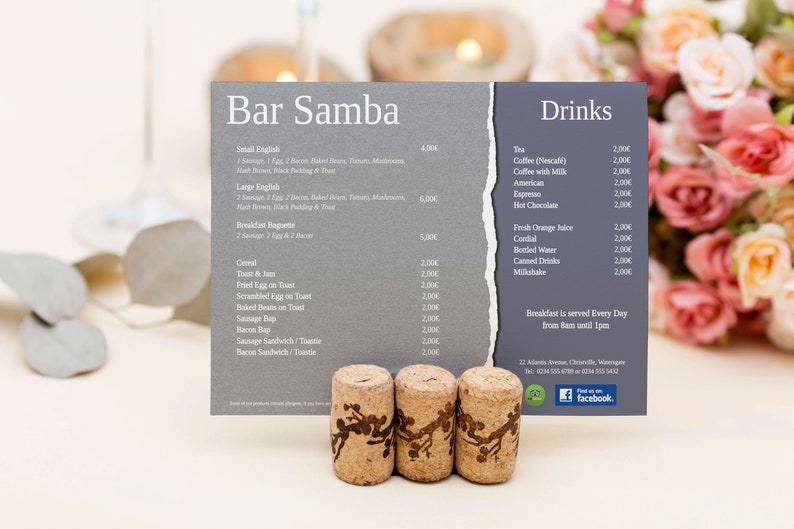 Editable Menu for Restaurant or Bar · Instant Template to Print at Home ...