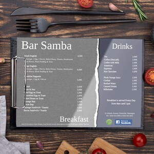 Editable Menu for Restaurant or Bar · Instant Template to Print at Home ...