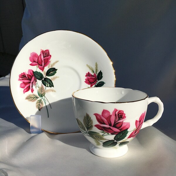 Red Rose Tea Cup - Etsy