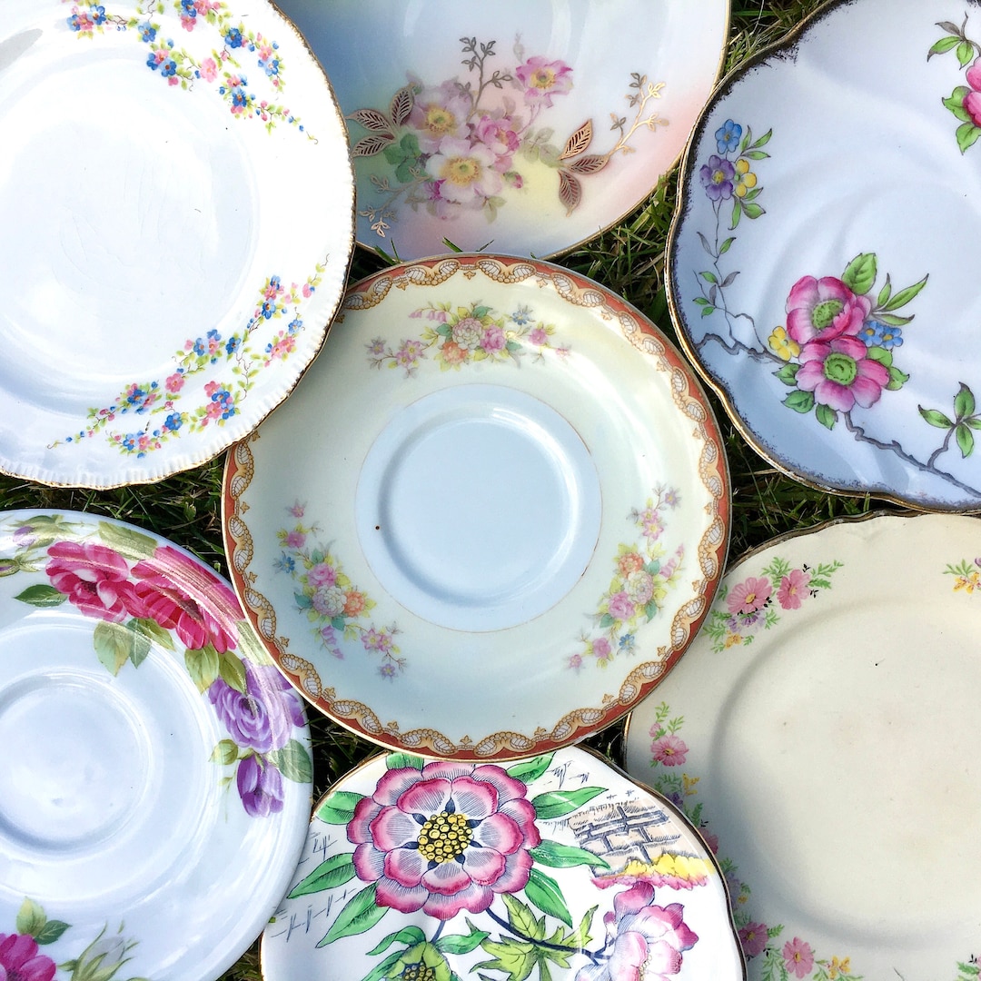 Vintage 1940s Made in Occupied Japan Diamond China Roslyn Saucer ...