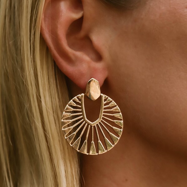 Aztec Hoop Earrings - Etsy